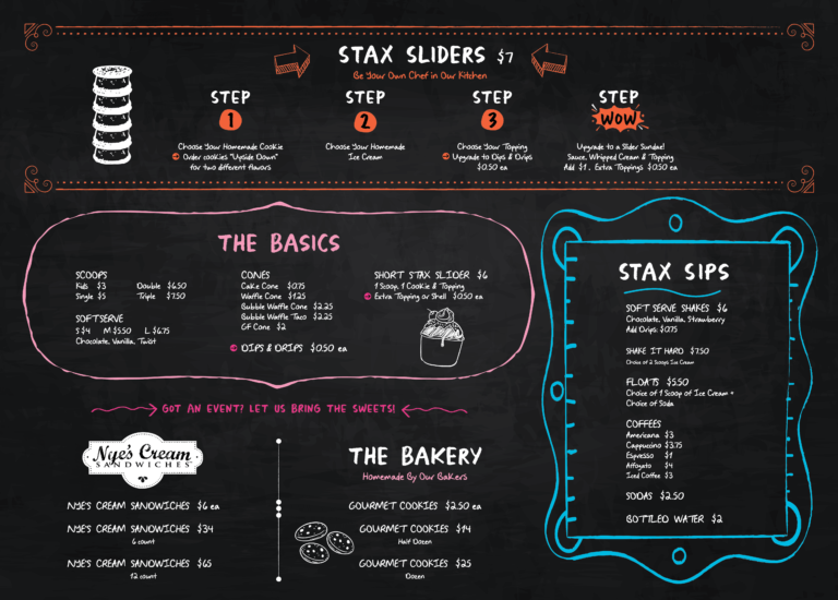 Explore Menu - STAX Ice Cream Kitchen